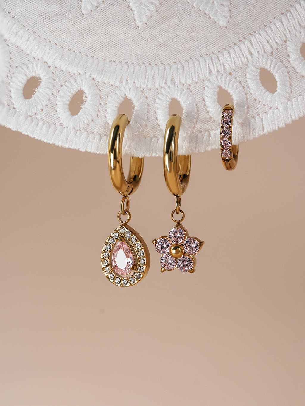 Pink Collection - Dorose | Wasserfester Schmuck, 18K vergoldet