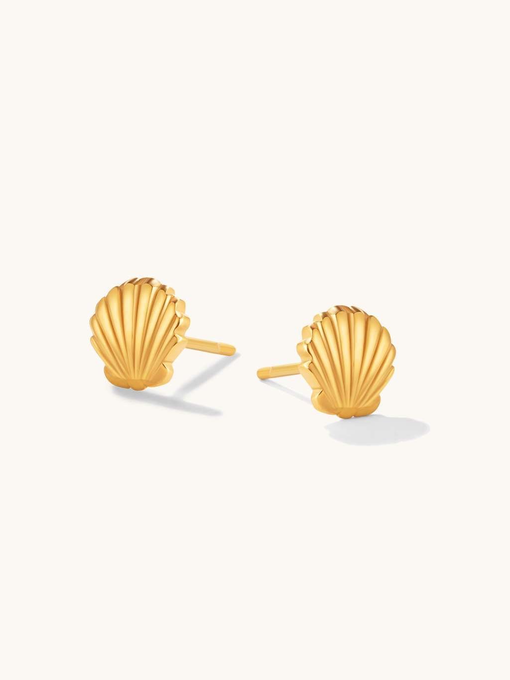 Shell Ohrringe Gold - Dorose | Wasserfester Schmuck, 18K vergoldet